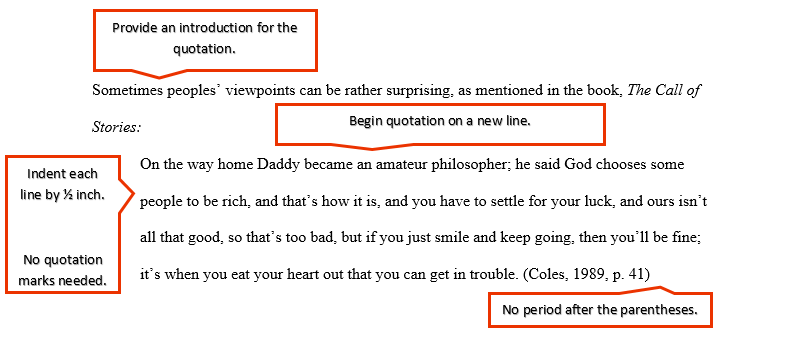 How To Do A Block Quote Apa Apa Direct Quote Pictures Basecampatx 